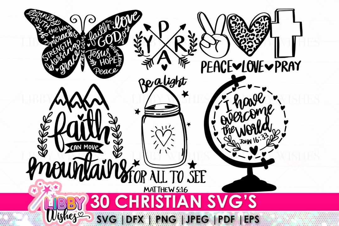 Christian Svg Bundle, Faith Svg, Religious Svg, Bible Verse Svg ...