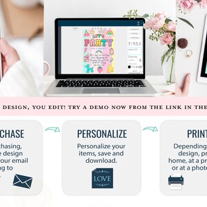 Editable Birthday Party Invitation Stoney Clover Lane Varsity Patch ...