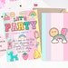 Editable Birthday Party Invitation Stoney Clover Lane Varsity Patch ...