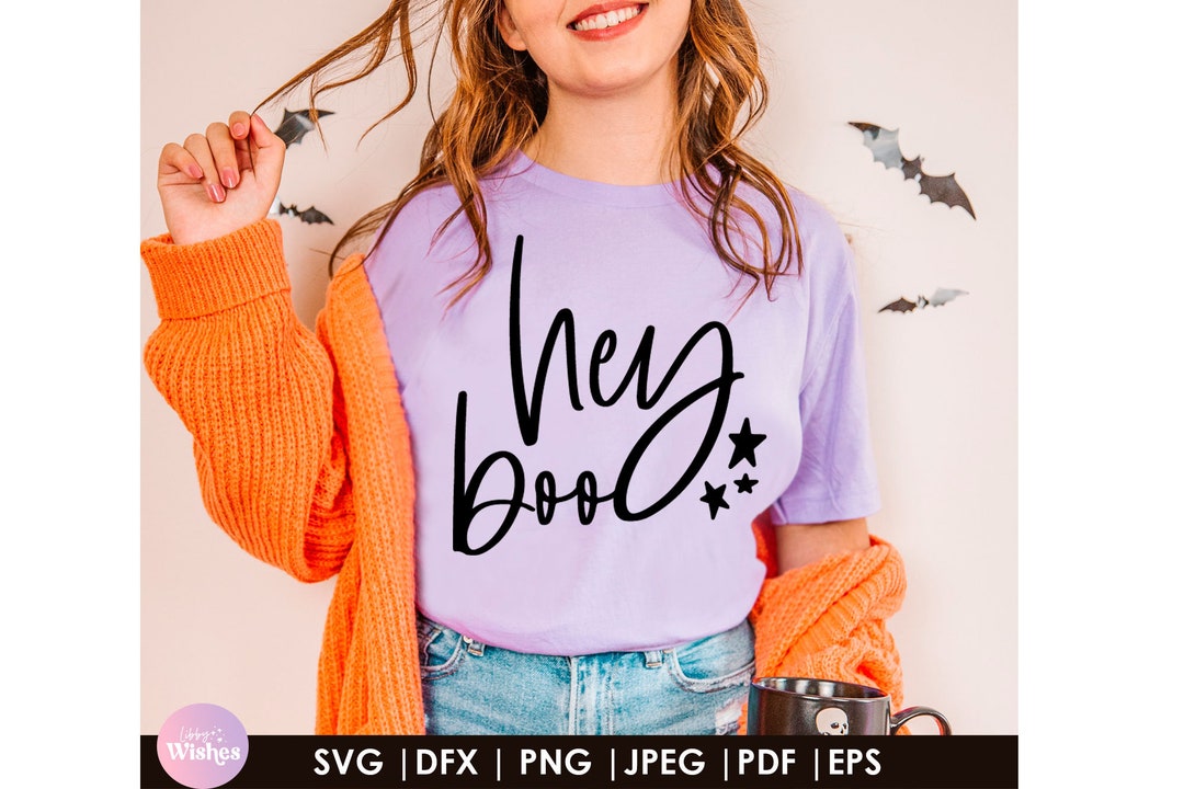 Hey Boo SVG, Spooky Shirt Svg, Halloween Shirt, Spooky Svg, Halloween ...