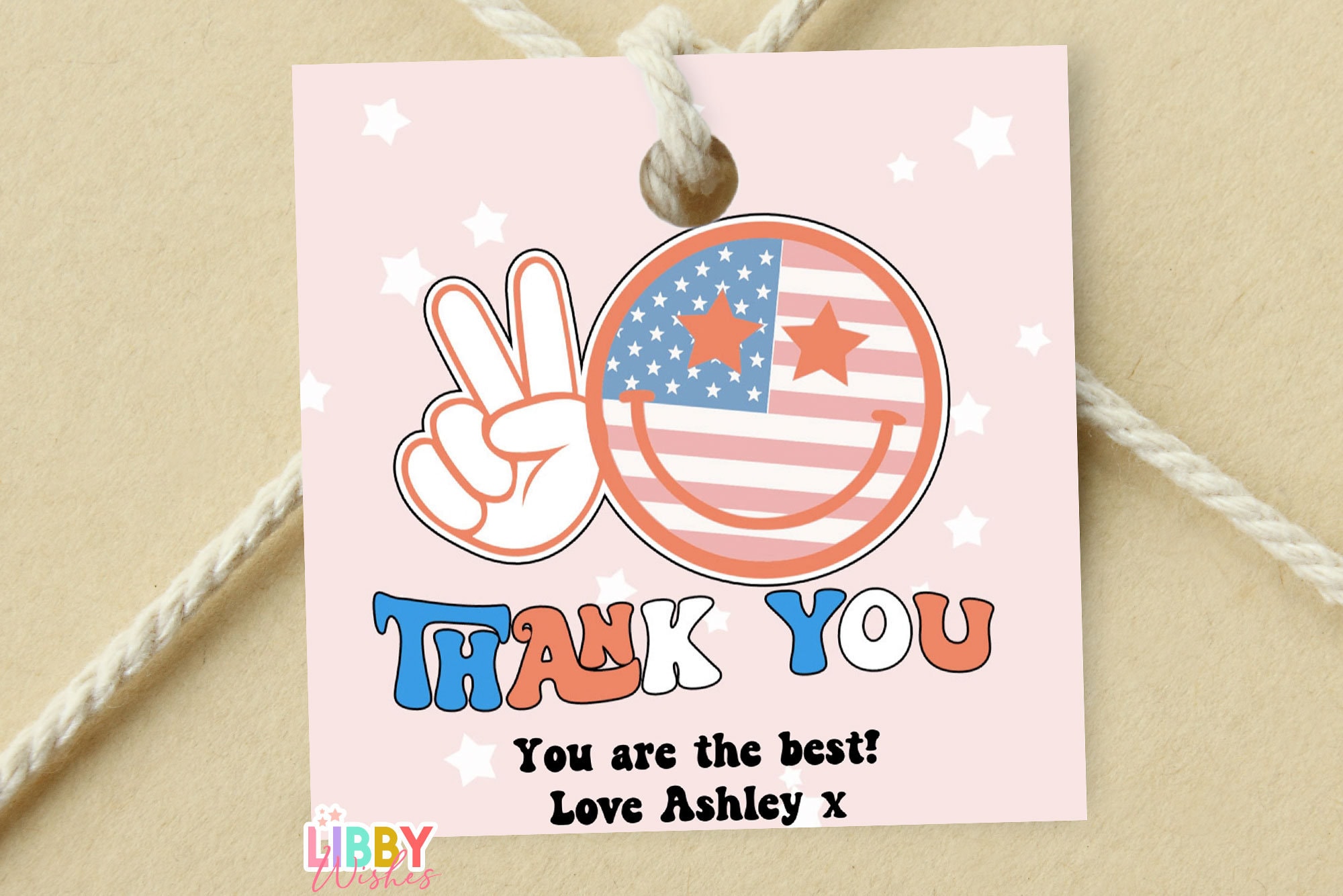 Fourth of July Thank You Tags Printable Tags 4th of July - Etsy