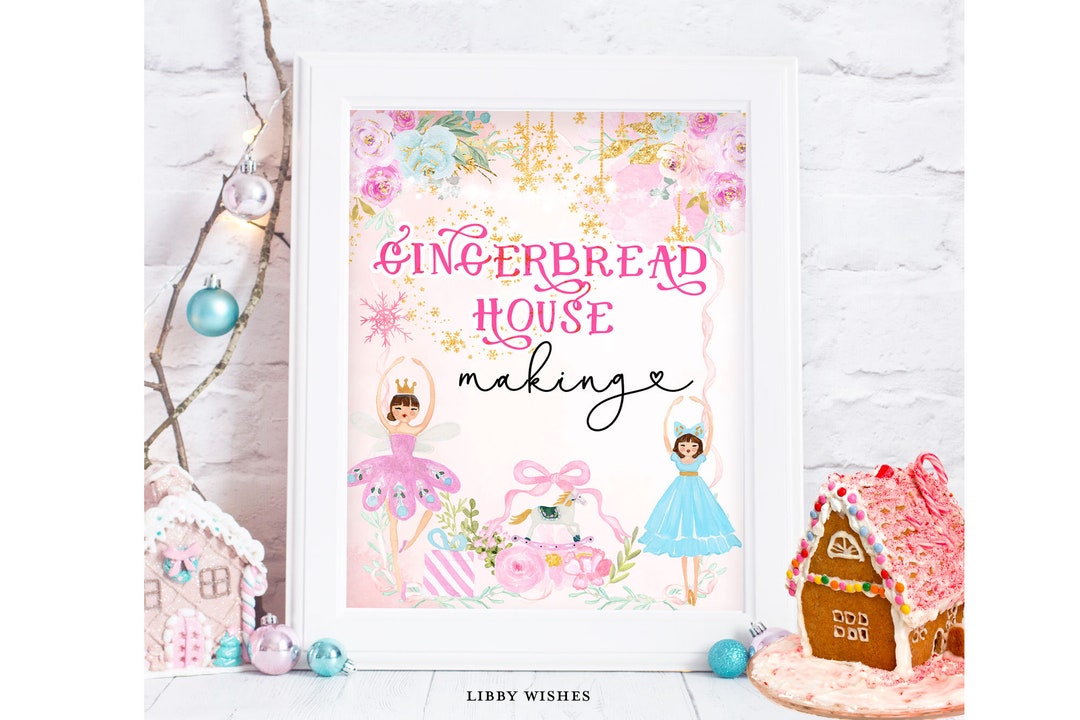 Gingerbread House Sign Land of Sweets Party Sign Nutcracker Birthday ...