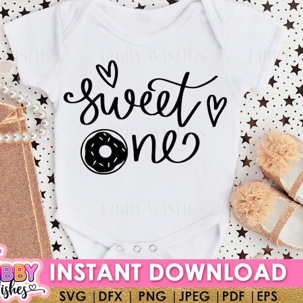 Sweet One Donut Svg - Etsy