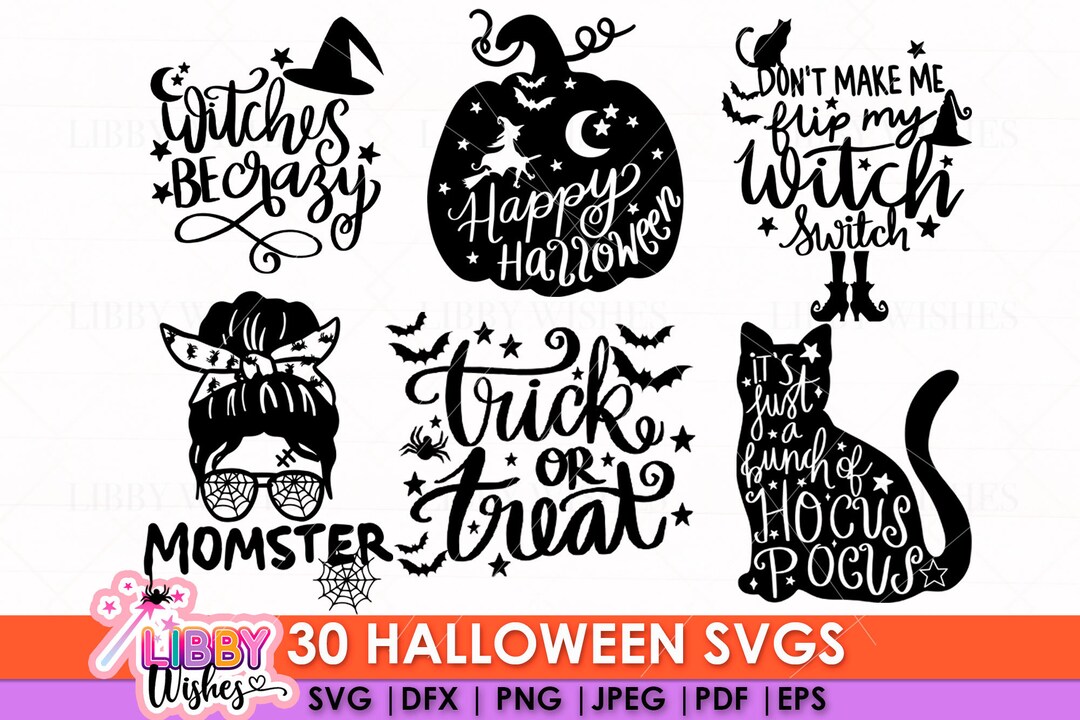 Halloween Svg Bundle, Funny Halloween Svg, Halloween Shirt Designs Svg ...