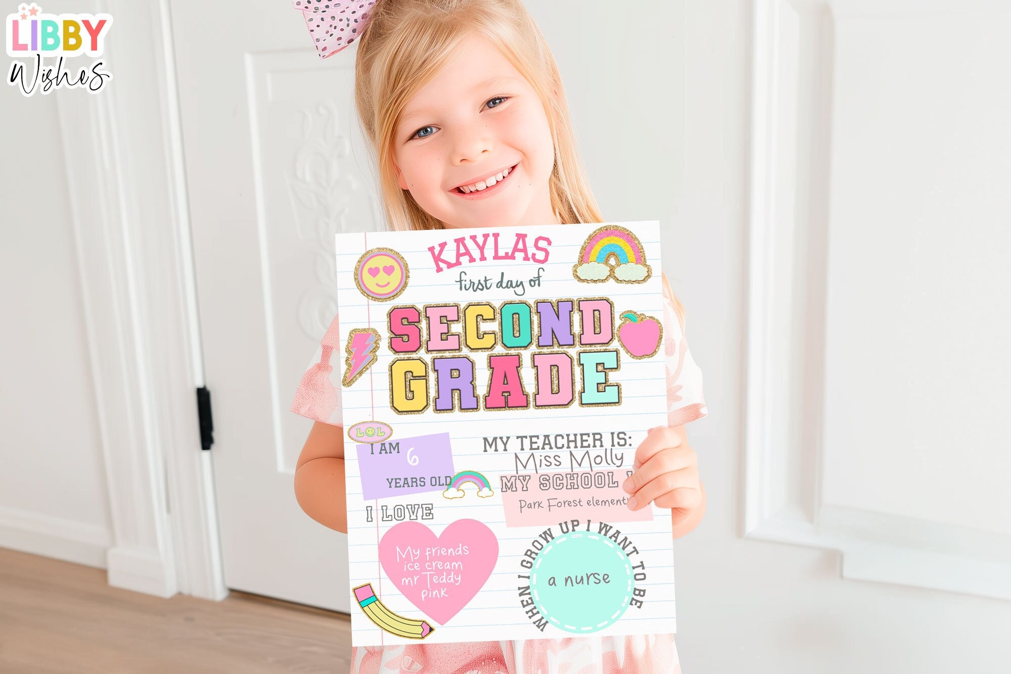 Editable First Day of School Sign First Day of Second Grade Stoney ...