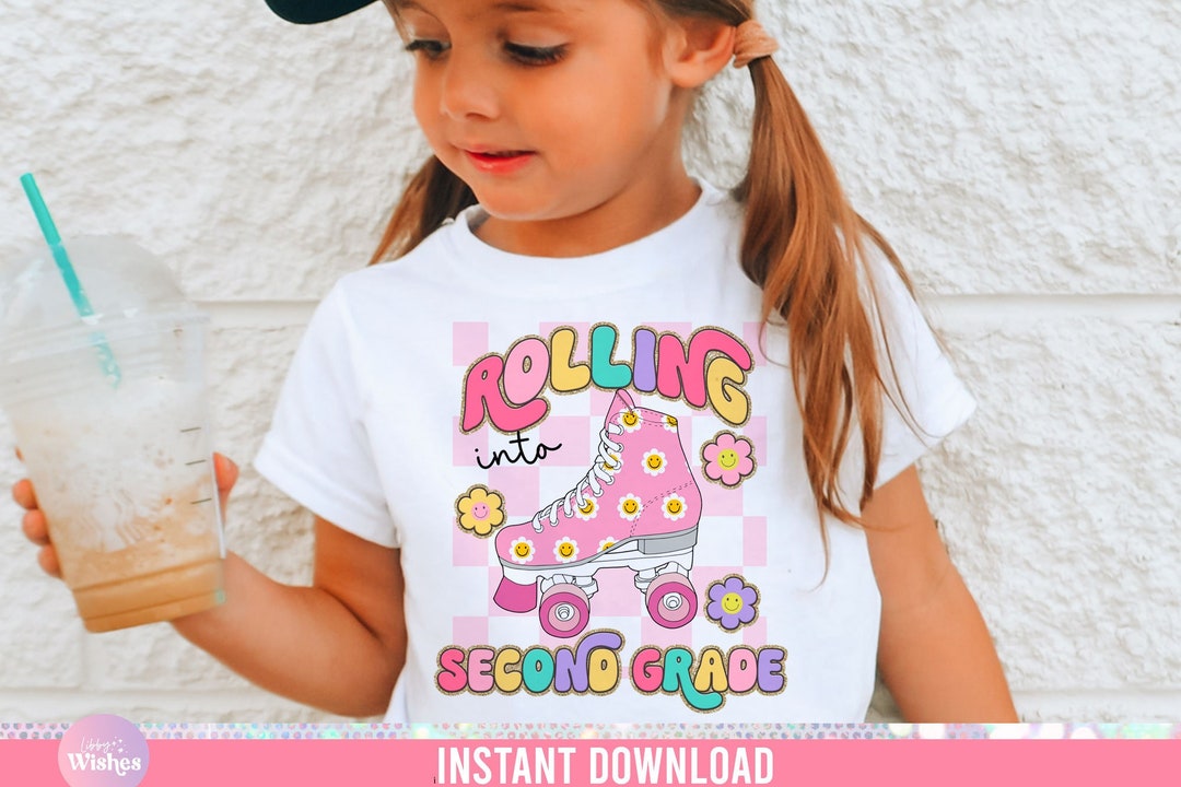 Rolling Into 2nd Grade Png for Sublimation, 2nd Grade Png, Hello Second ...