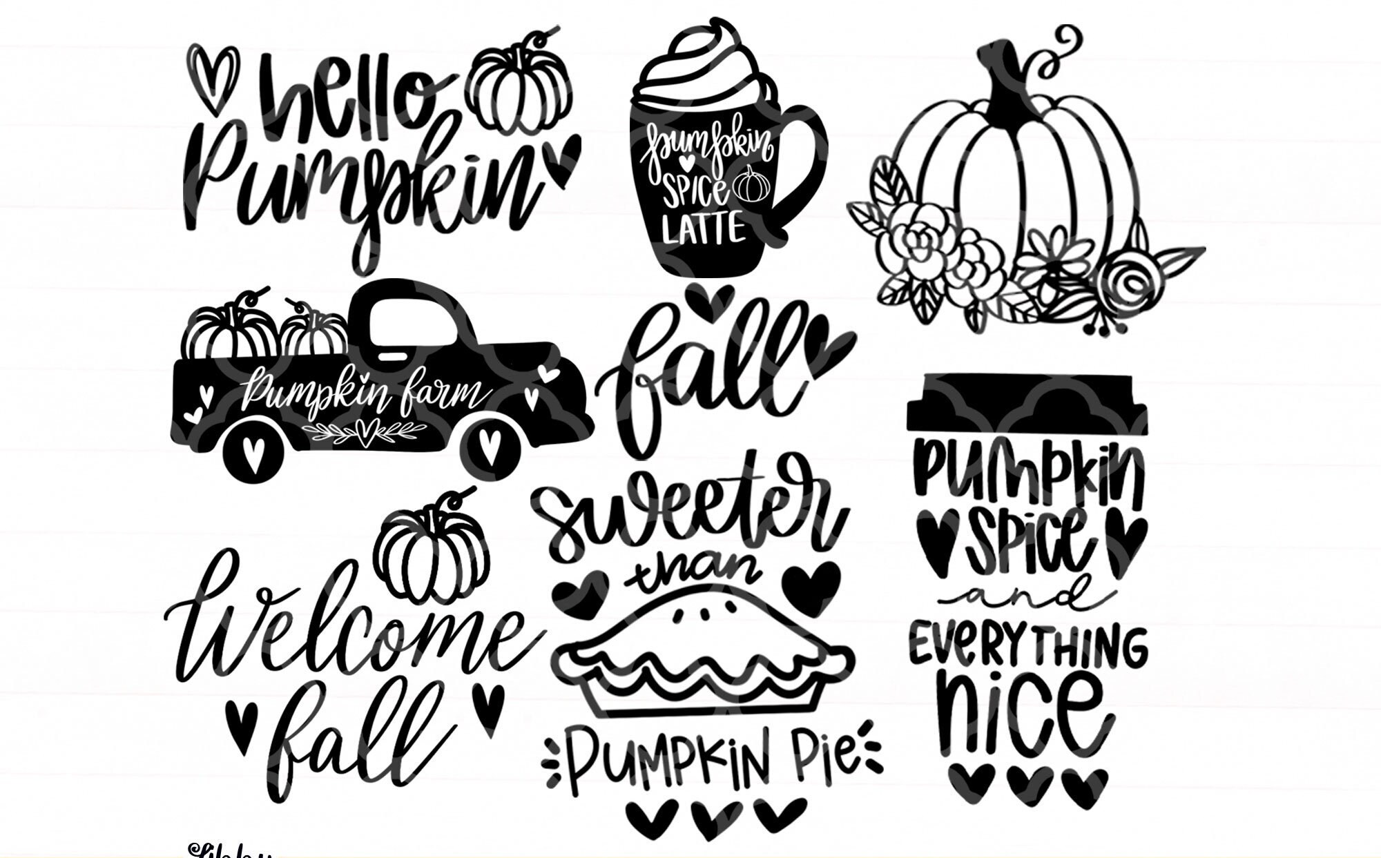 Fall Svg Bundle, Fall Svg, Happy Fall Svg, Autumn Svg Bundle, PNG ...