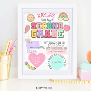Editable First Day of School Sign First Day of Second Grade Stoney ...
