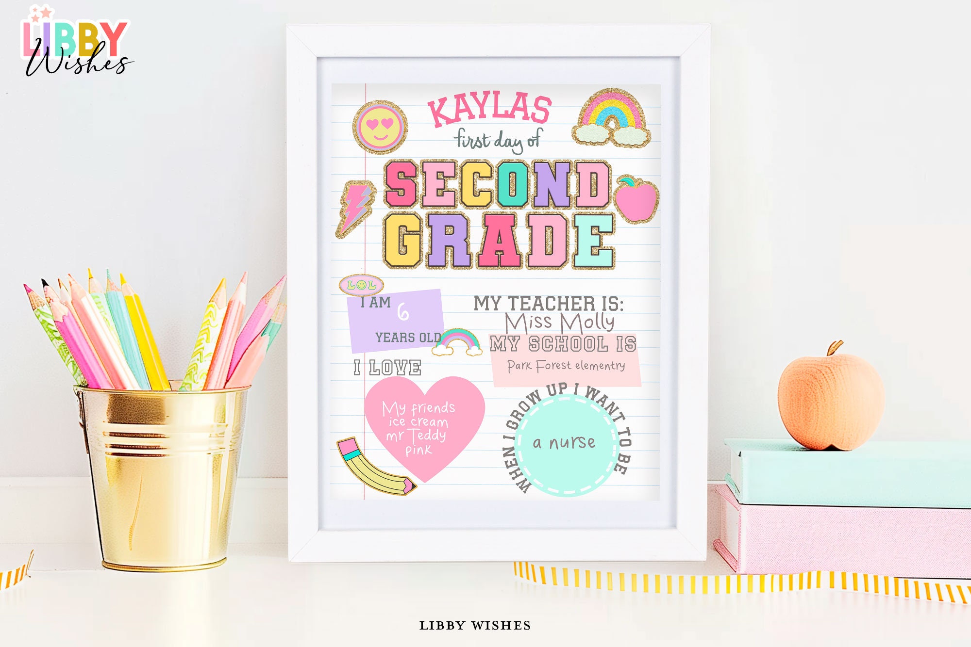 Editable First Day of School Sign First Day of Second Grade Stoney ...