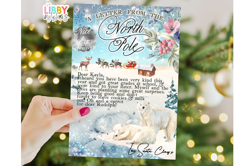 EDITABLE Official Letter From Santa Claus North Pole Mail - Etsy