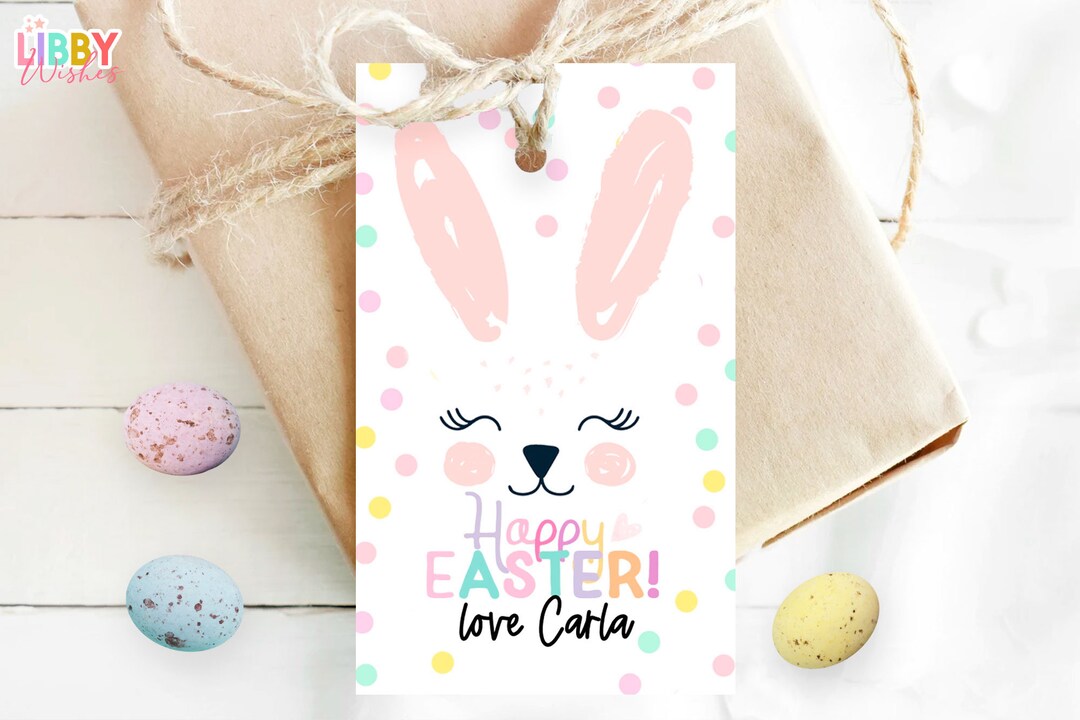 Editable Easter Treat Printable Tags, Printable Easter Gift Tags ...