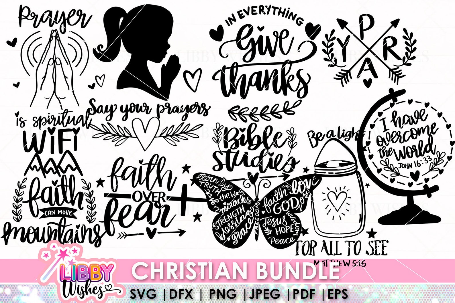 Christian Svg Bundle Faith Svg Religious Svg Bible Verse - Etsy