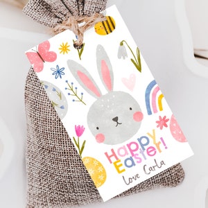 Editable Easter Treat Printable Tags, Printable Easter Gift Tags ...