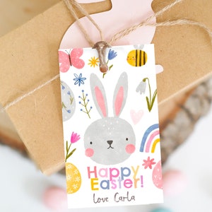 Editable Easter Treat Printable Tags, Printable Easter Gift Tags ...