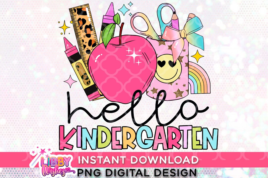 Hello Kindergarten Png, Kindergarten Png, Back to School Png ...
