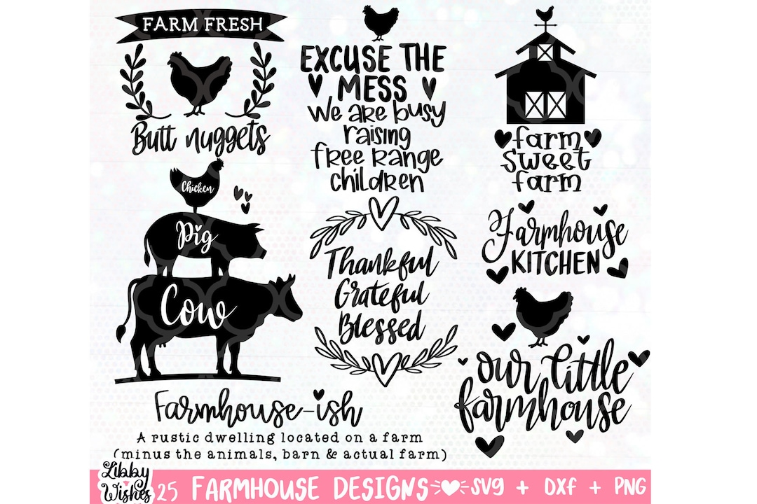 Farmhouse Svg Bundle, Farmhouse Sign Svg, Kitchen Farmhouse Svg, Cut ...