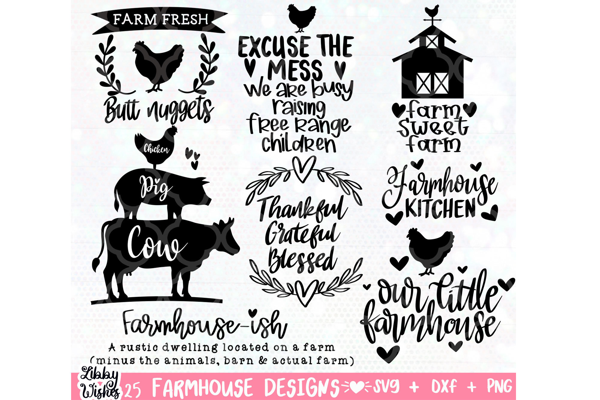 Farmhouse Svg Bundle Farmhouse Sign Svg Kitchen Farmhouse - Etsy UK