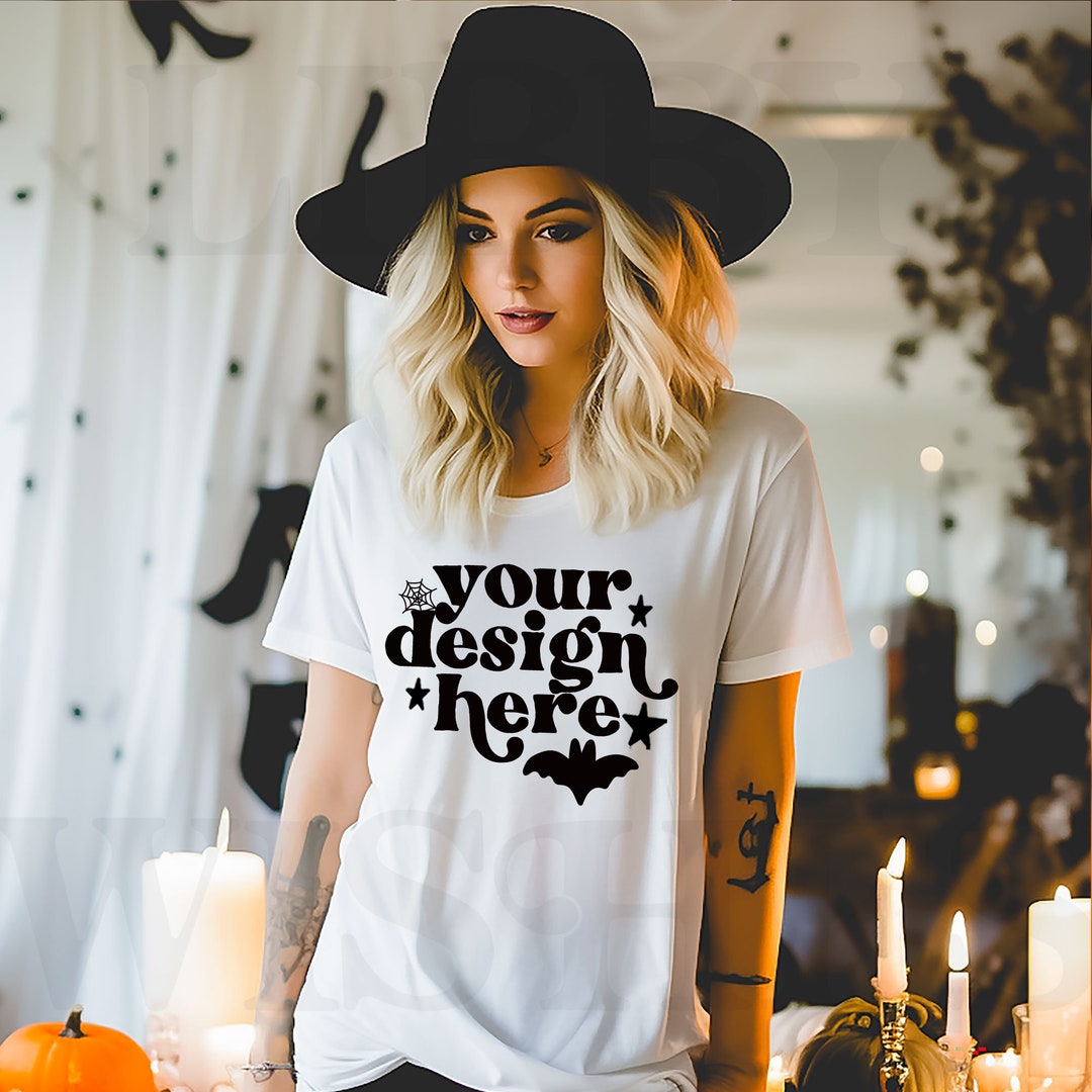 Bella Canvas Black Tshirt Mockup Halloween Mockup Shirt Bella - Etsy