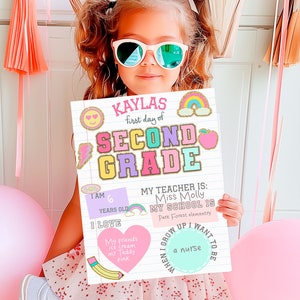 Editable First Day of School Sign First Day of Second Grade Stoney ...