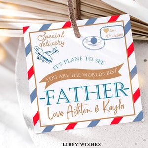 Printable Happy Father's Day Gift Tag, Editable Father's Day Gift Tag ...