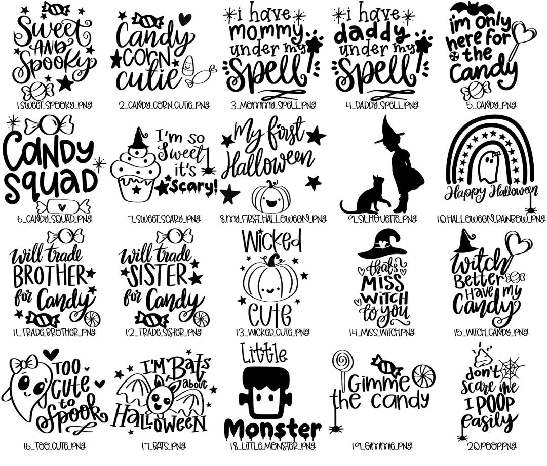 Kids Halloween SVG Bundle, Children's Halloween SVG, Toddler Svg ...