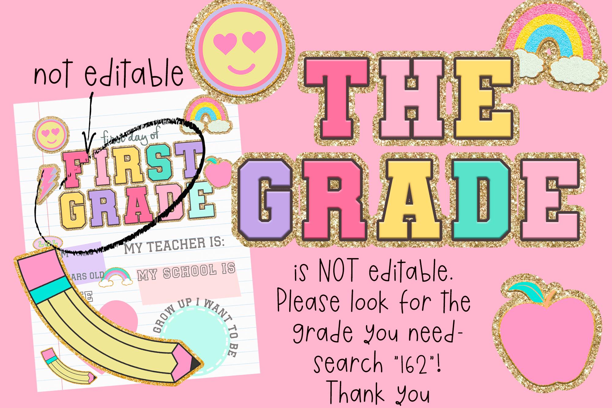 Editable First Day of School Sign First Day KINDERGARTEN Stoney Clover ...