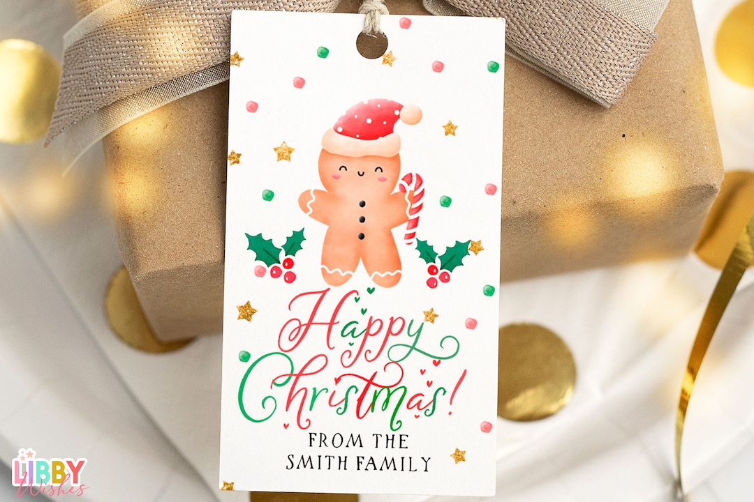 Printable Christmas Gift Tag, Editable Christmas Gift Tag, Christmas ...