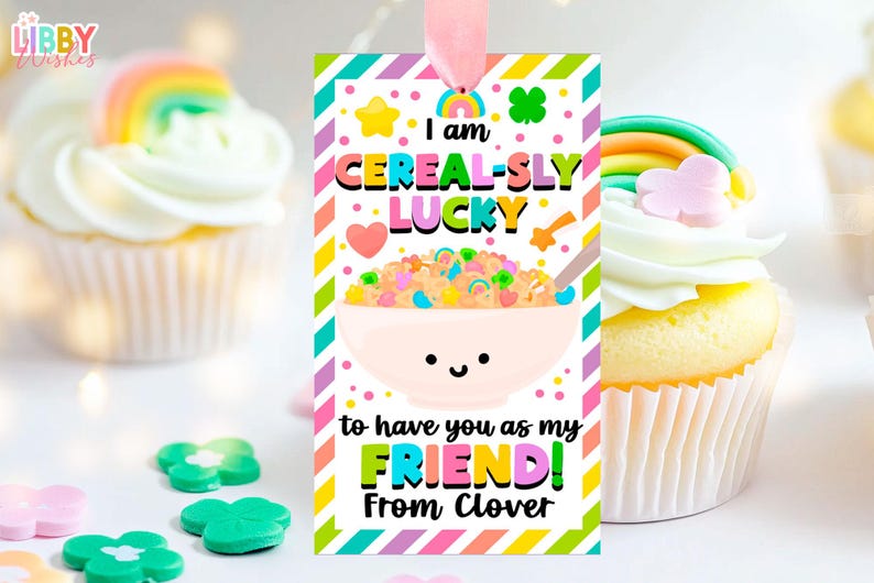 St Patricks Day Bag Tag Printable Saint Patricks Gift Tag for Friend ...