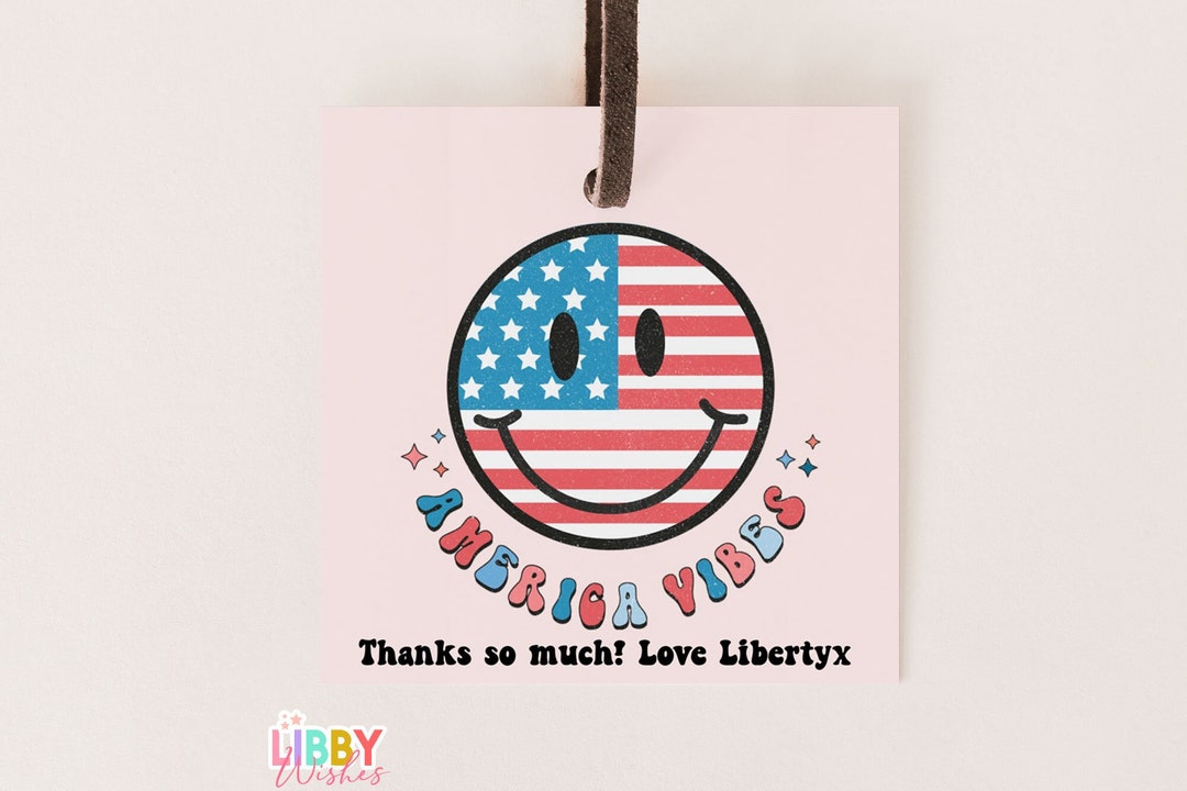 Fourth of July Thank You Tags, Printable Tags, 4th of July Gift Tags ...