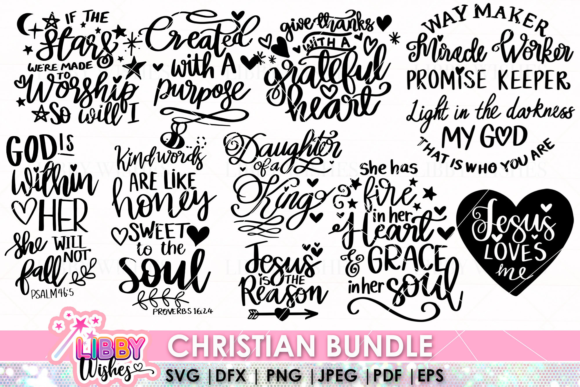 Christian Svg Bundle Faith Svg Religious Svg Bible Verse - Etsy