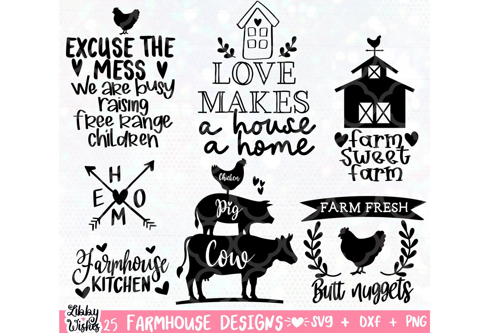 Farmhouse Svg Bundle, Farmhouse Sign Svg, Kitchen Farmhouse Svg, Cut ...