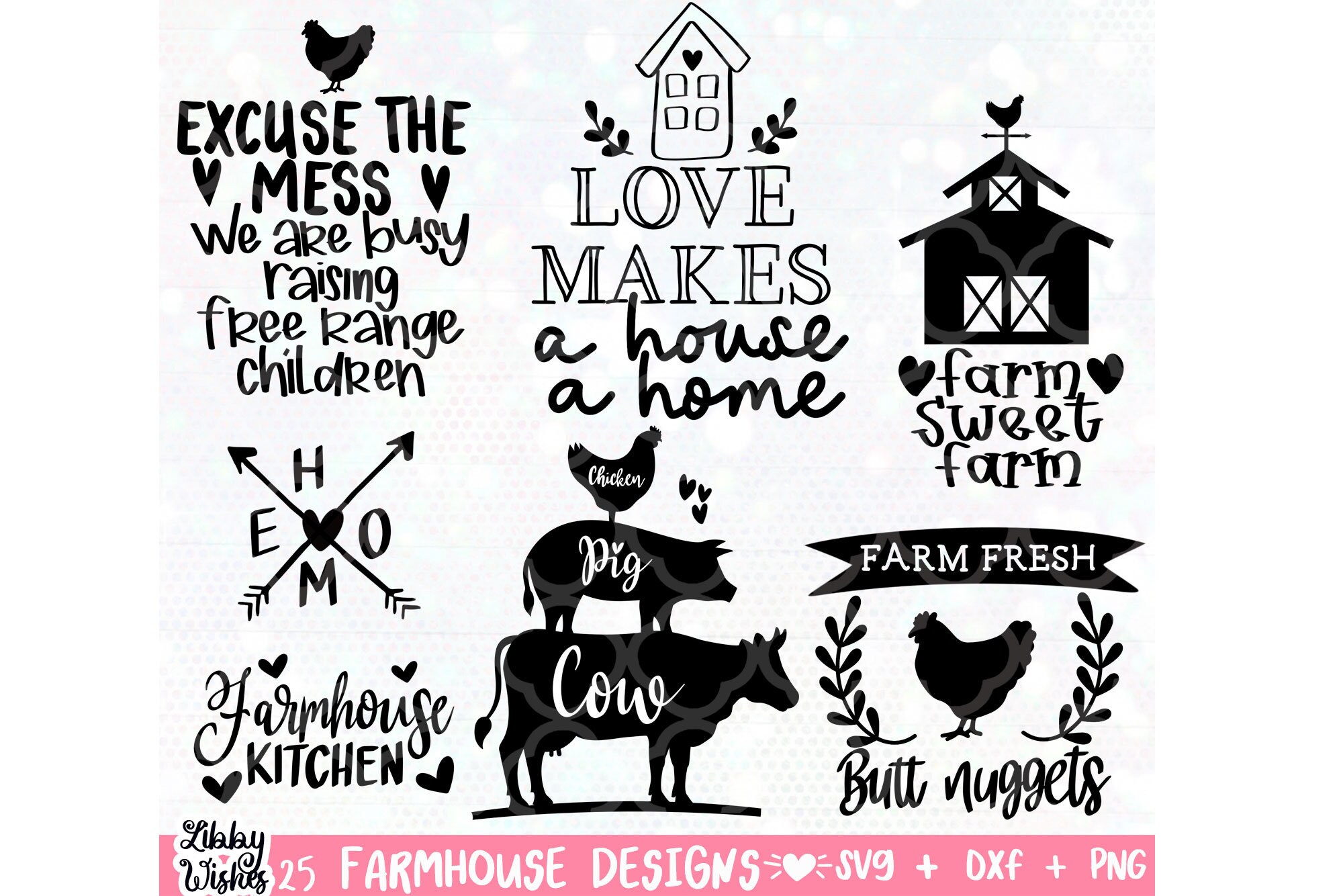 Farmhouse Svg Bundle Farmhouse Sign Svg Kitchen Farmhouse - Etsy UK