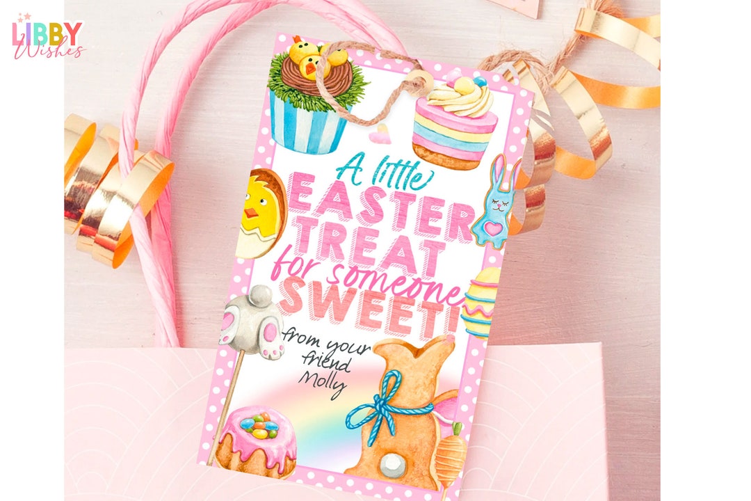 Editable Easter Treat Printable Tags, Printable Easter Gift Tags ...