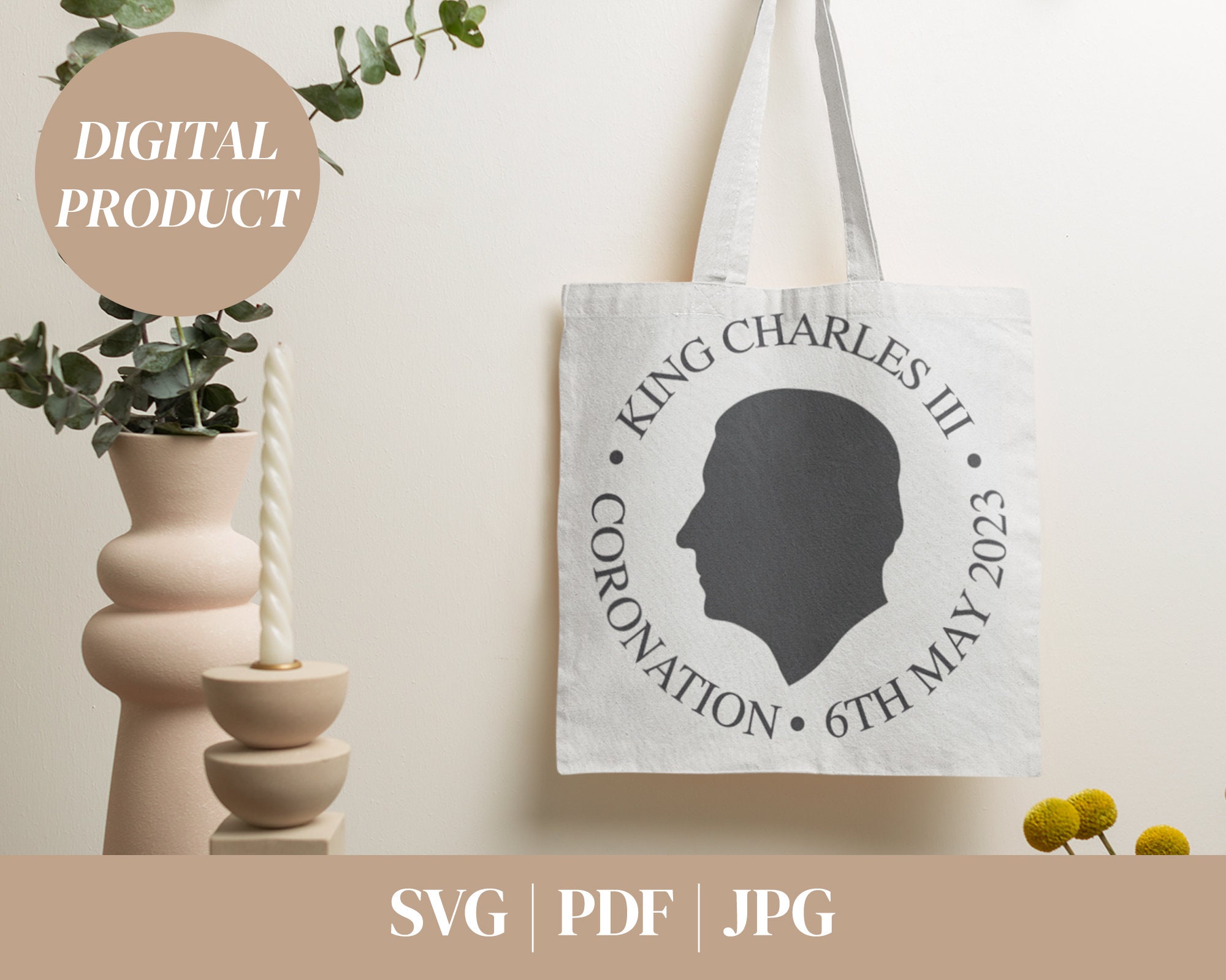 King Charles III Emblem, 6th May 2023, Svg, Pdf, Jpeg, Digital Download ...