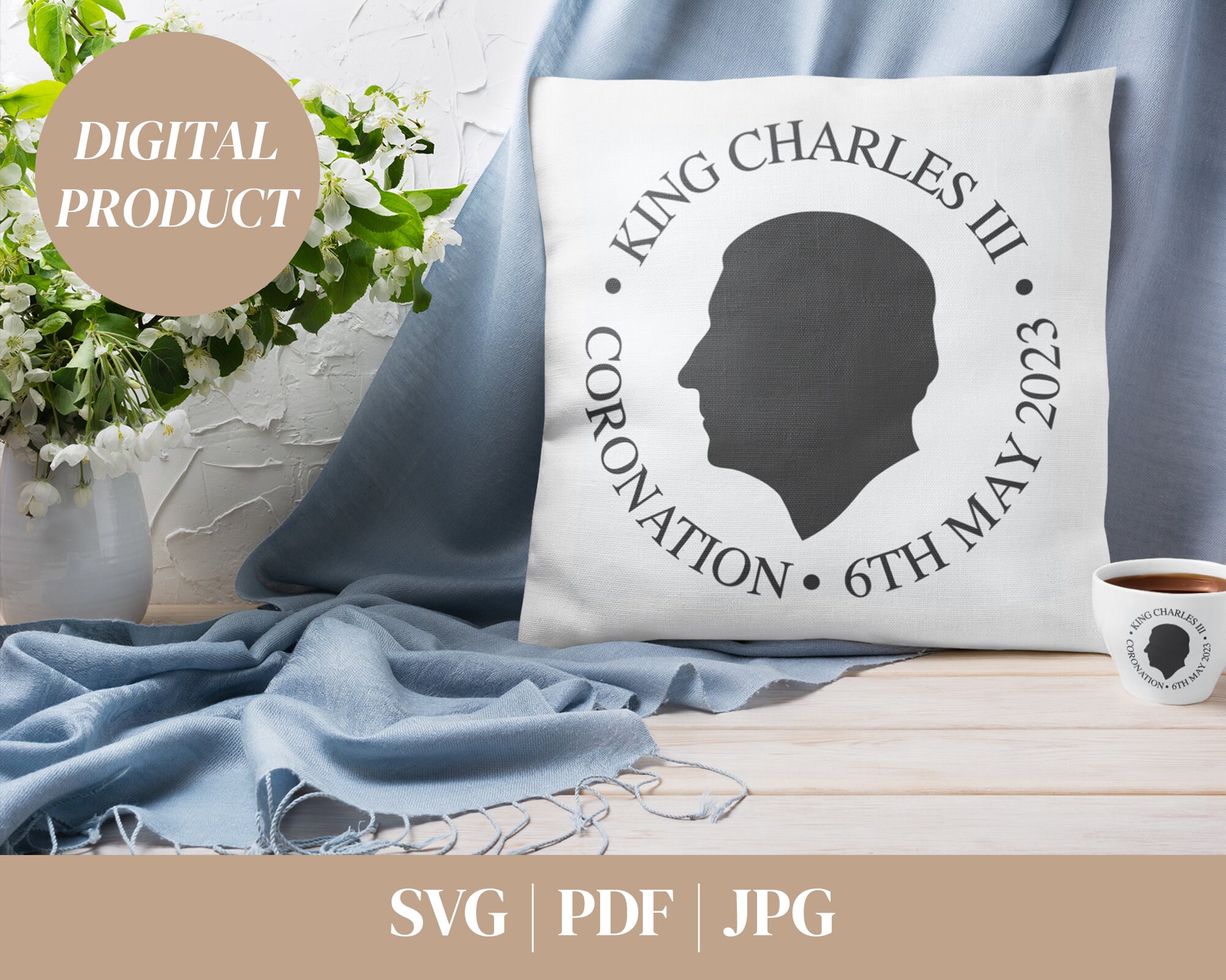 King Charles III Emblem, 6th May 2023, Svg, Pdf, Jpeg, Digital Download ...