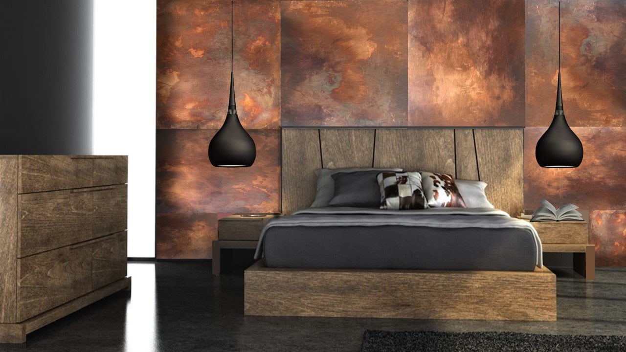 Patina Copper Satin Aged Wall Tiles - Etsy UK