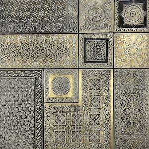 Wall Panel Metal Moroccan Combos Gold - Etsy