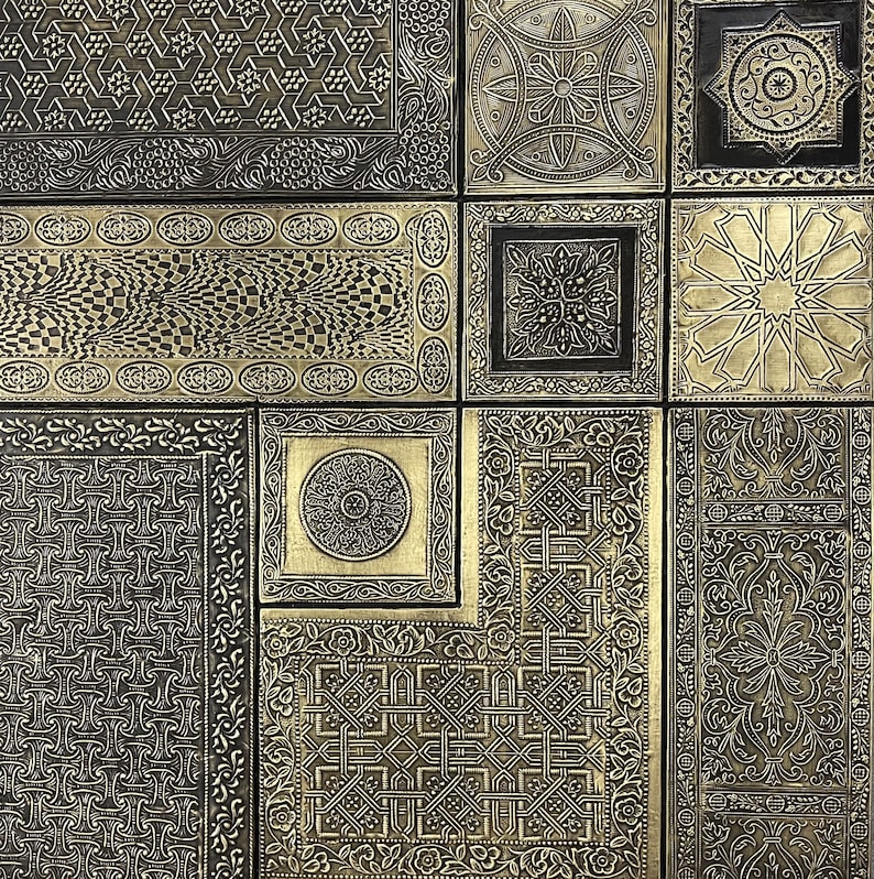 Wall Panel Metal Moroccan Combos Gold - Etsy