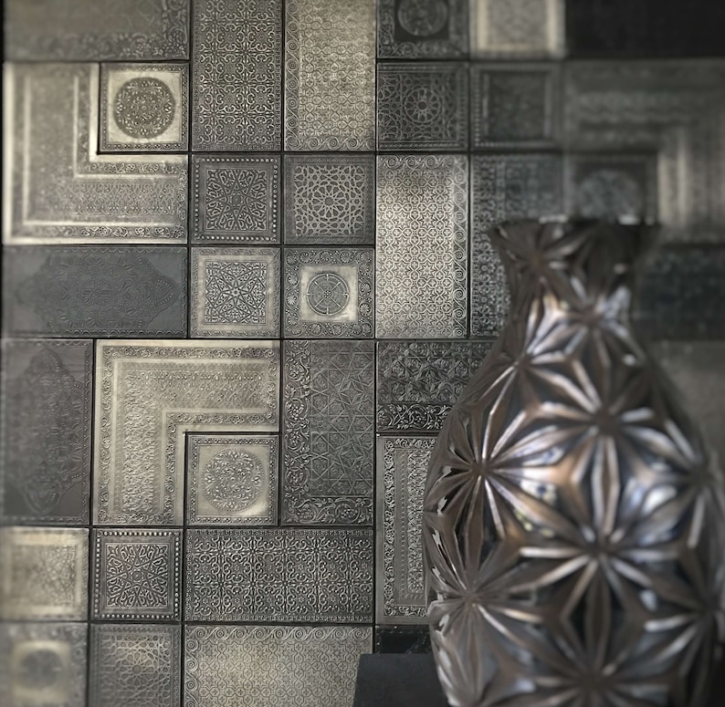 Wall Panel Metal Moroccan Combos Gold - Etsy