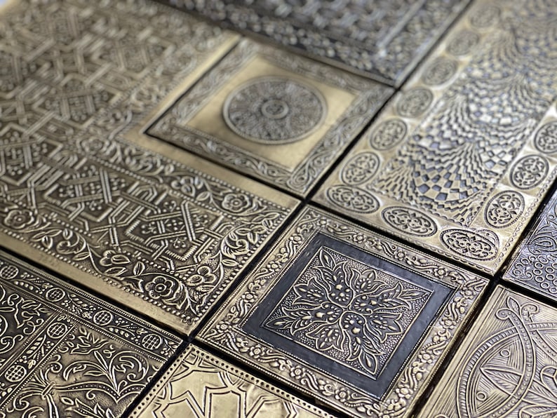 Wall Panel Metal Moroccan Combos Gold - Etsy