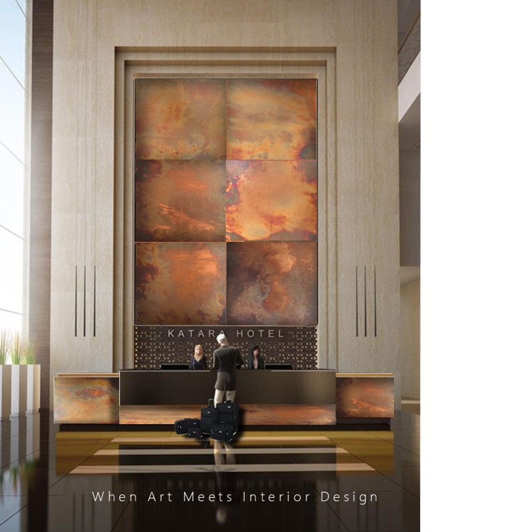 Large Metal Wall Tiles XXL 39"x 39" Matte or Shiny Finish - Etsy