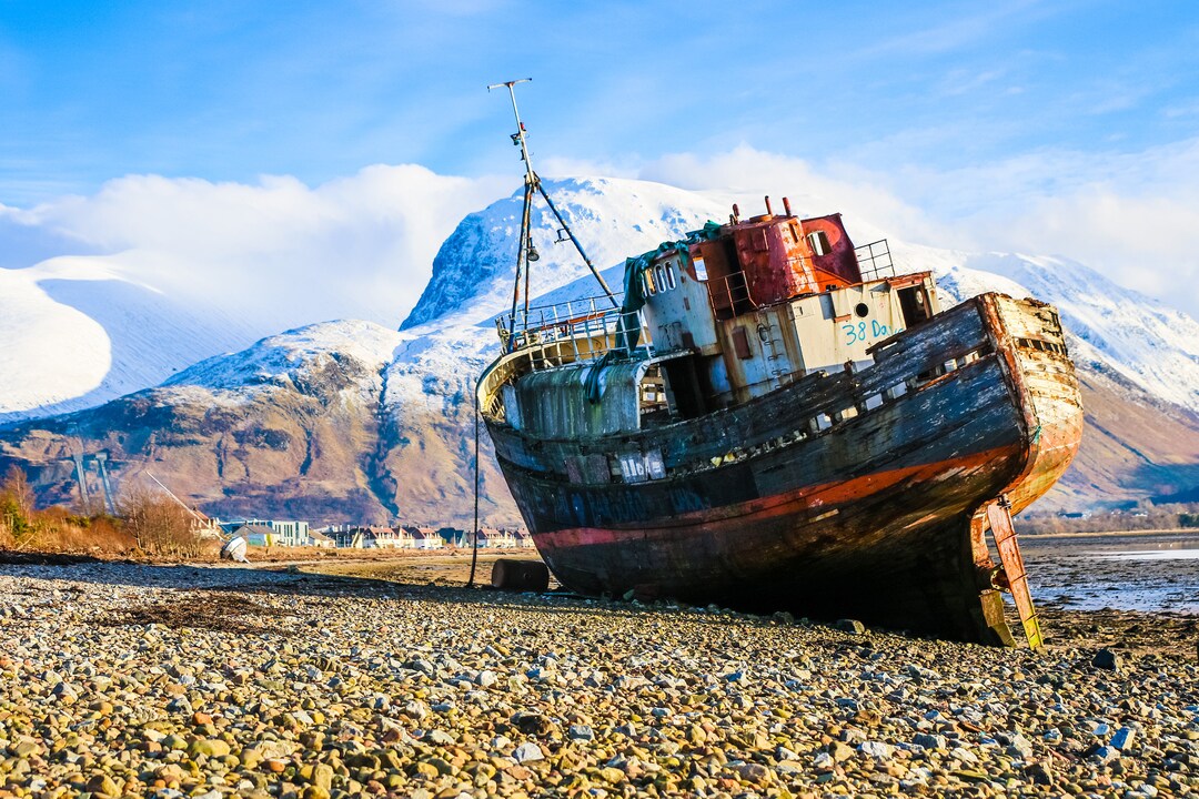 The Old Boat of Caol, Scottish Highlands - Etsy