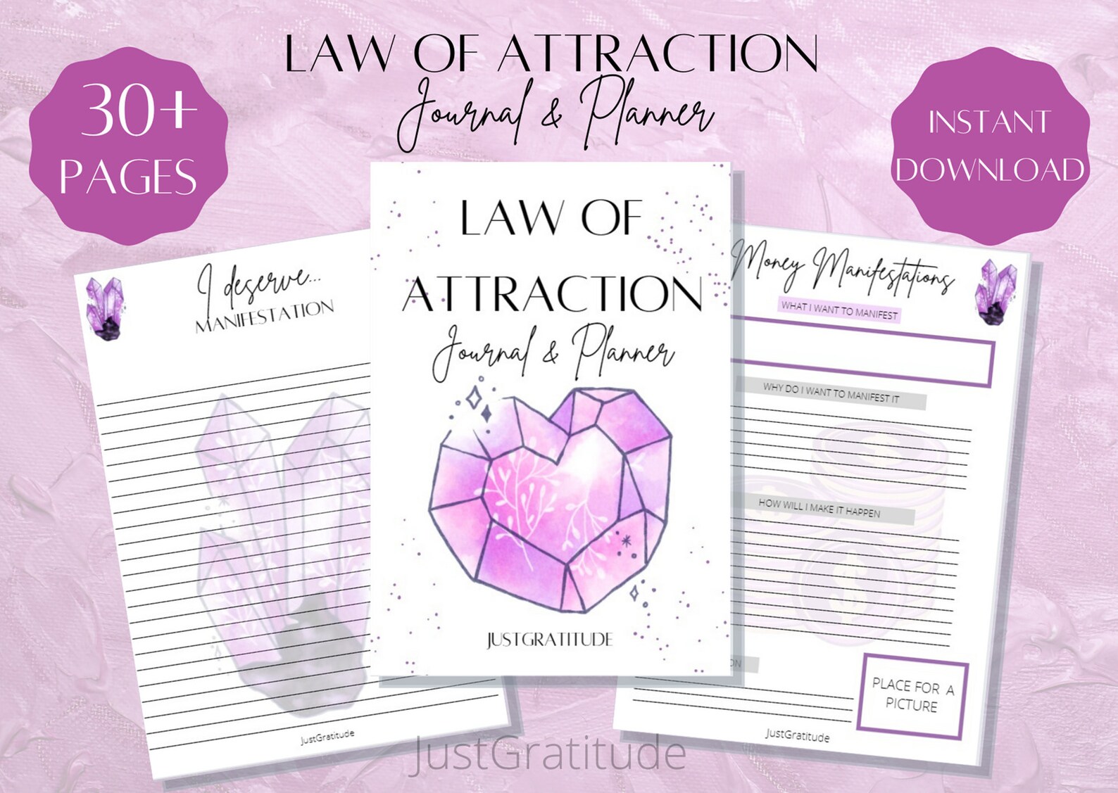 Law Of Attraction Planner And Journal Printable 30 Pages Manifestation