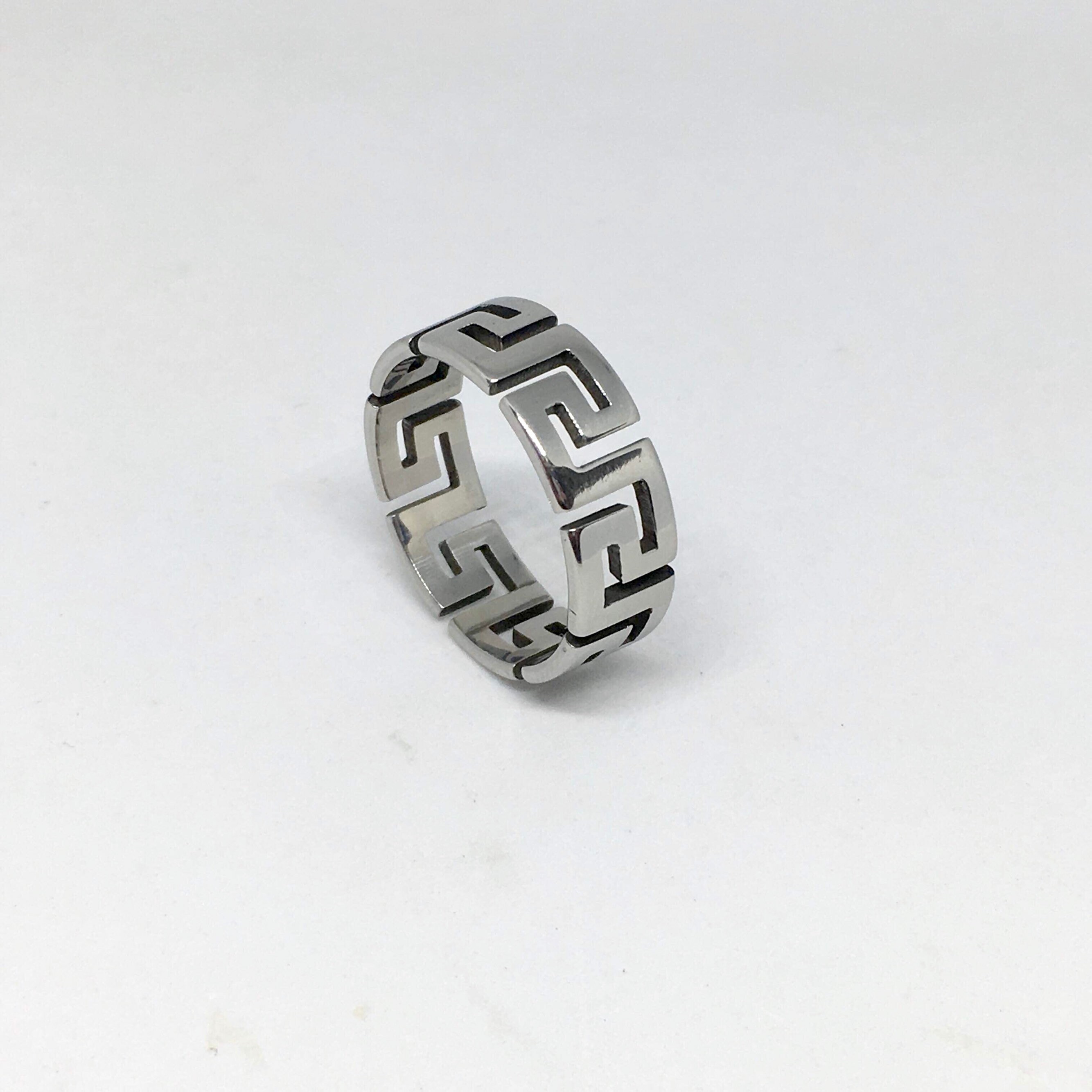 Aztec 3D Pattern Ring Unisex Gold / Silver Stainless Steel - Etsy UK
