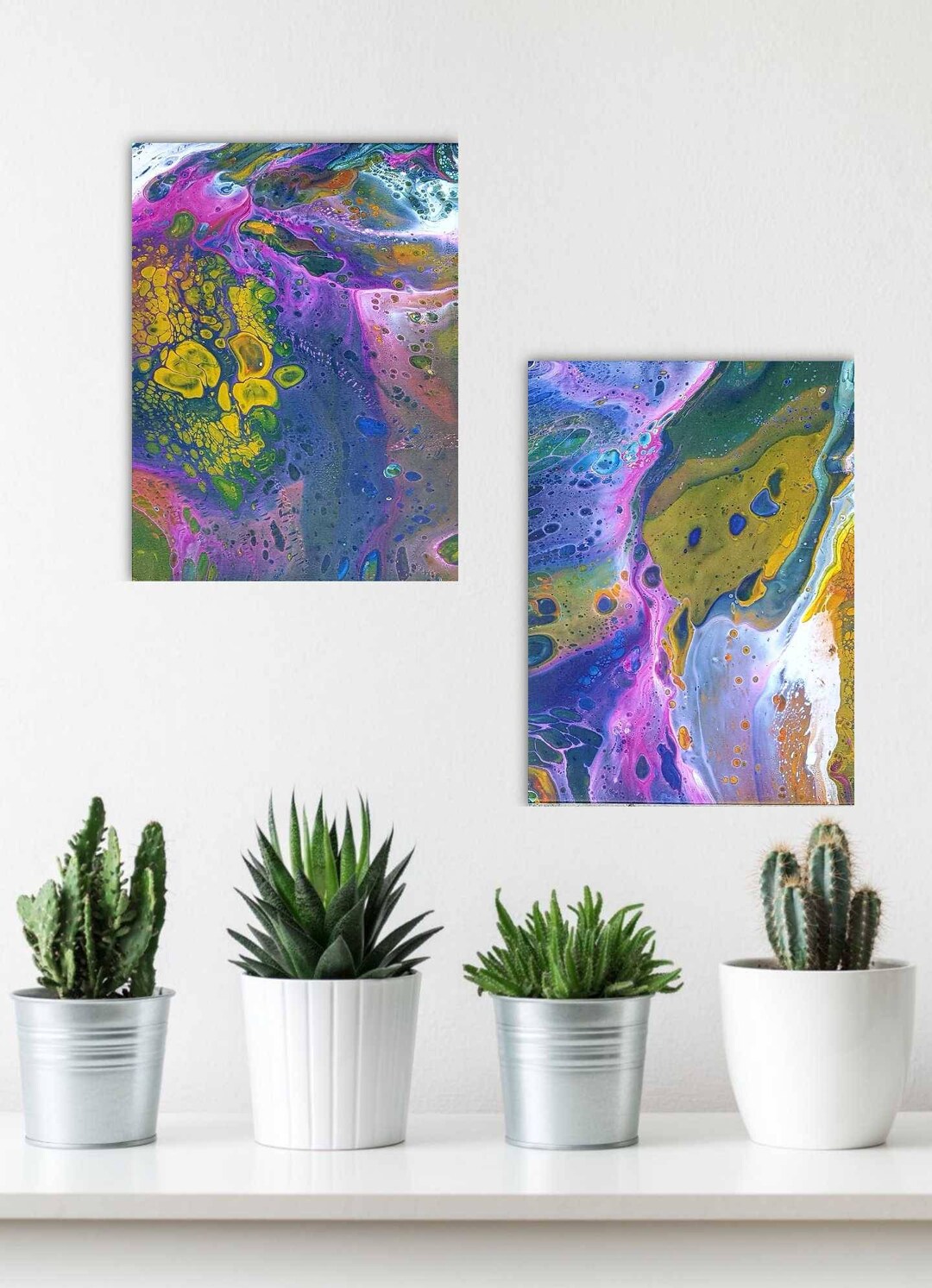 REACTIVE 1 & 2, Art, Painting, Abstract, Abstract Art, Original Art ...