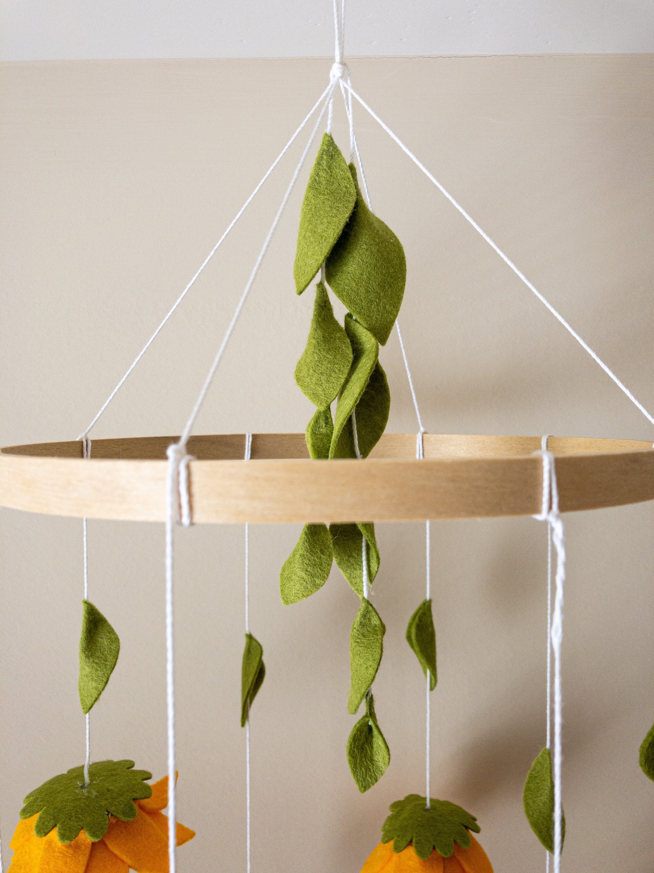 Sunflower Mobile Felt Flower Baby Mobile Sunflower Baby | Etsy