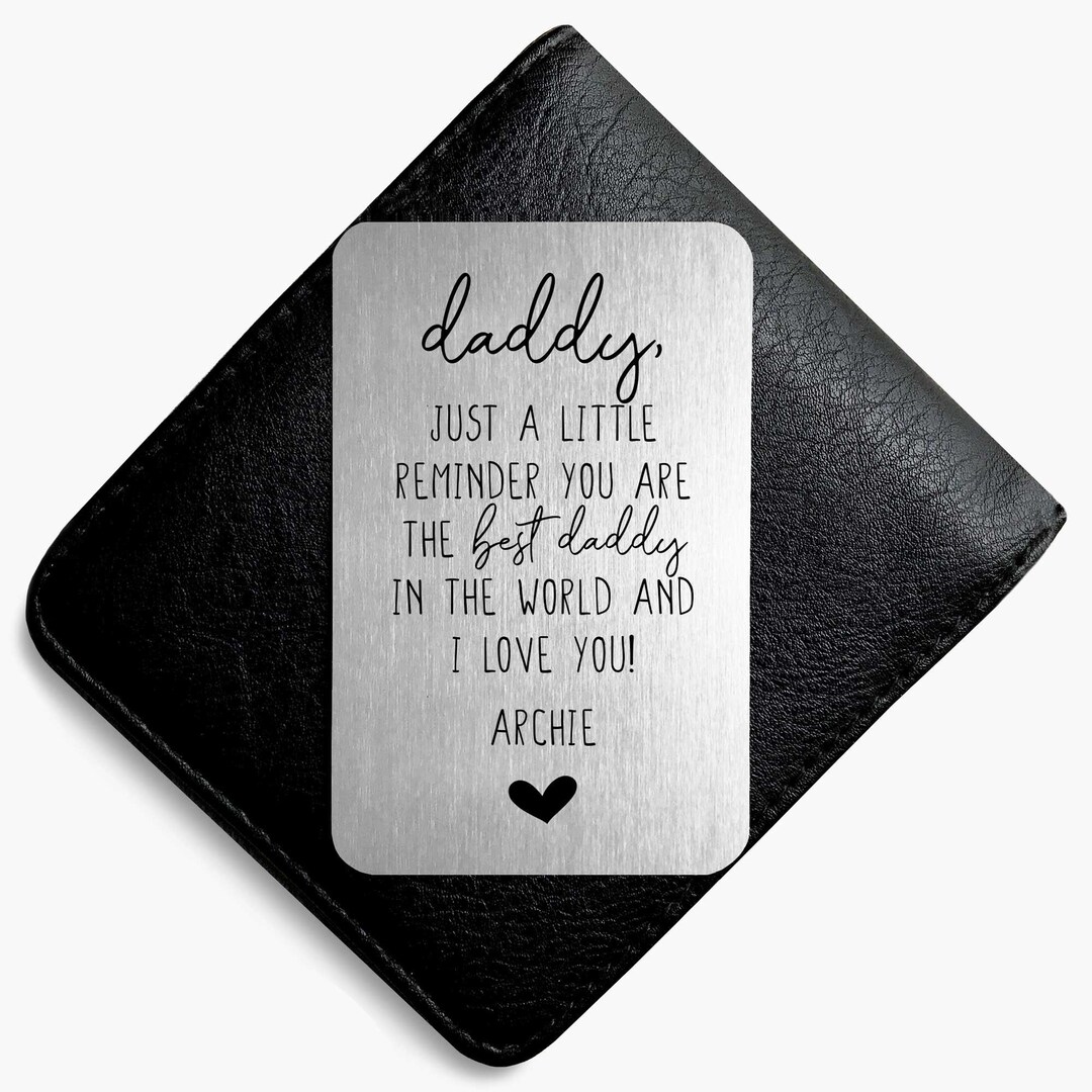 Best Daddy Wallet Card, Personalised Metal Wallet Card, Gift for Dad ...