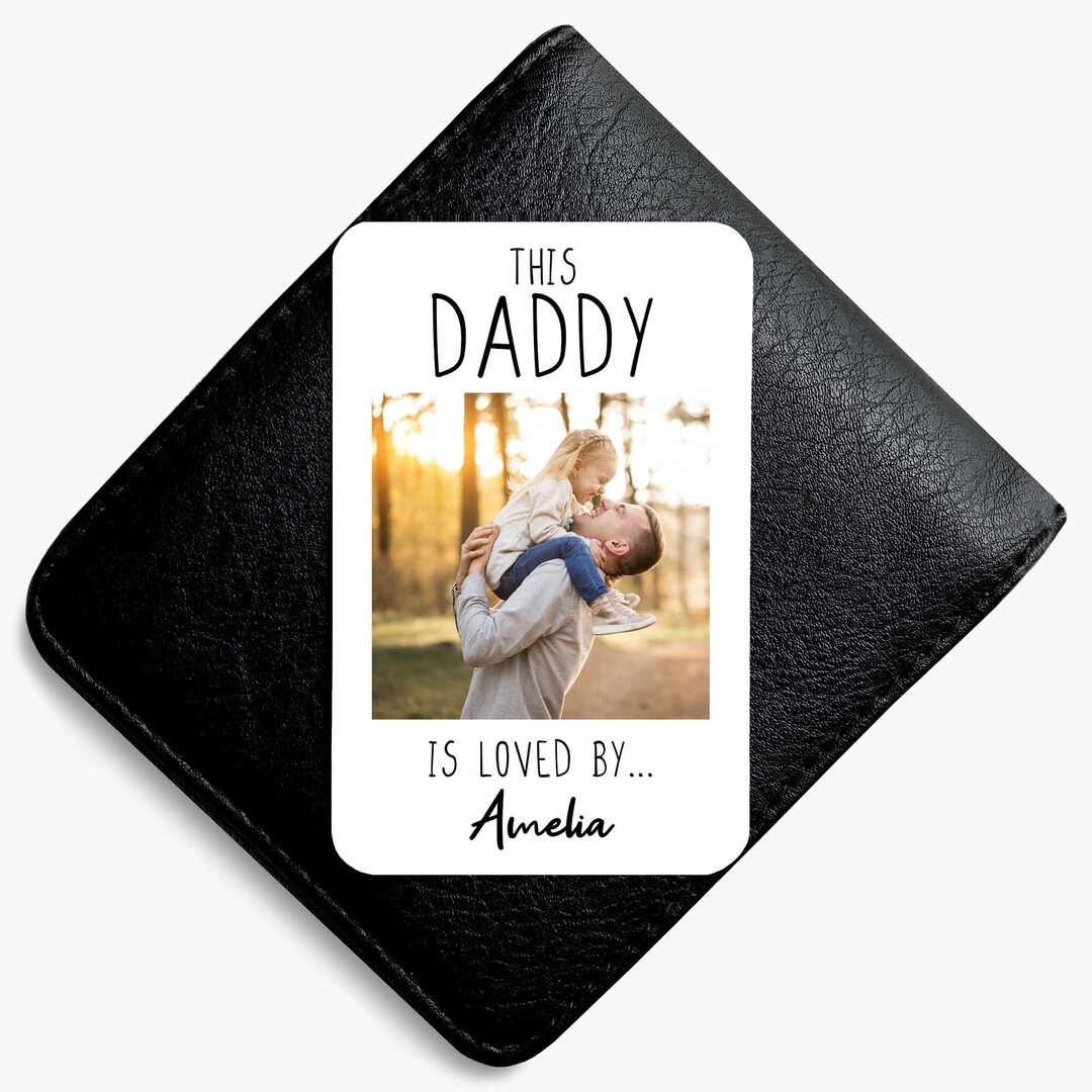 This Daddy is Loved by Wallet Card, Personalised Metal Wallet Card ...