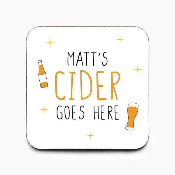 Personalised Cider Coaster - Etsy UK