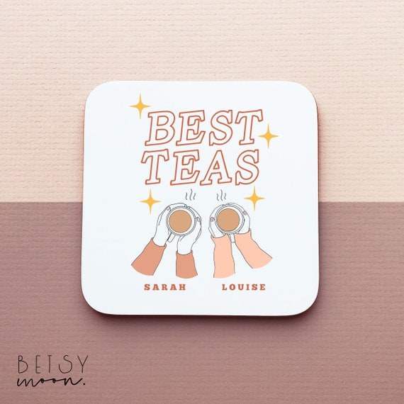 Personalised Best-teas Coaster Besties Coaster Best Friend - Etsy